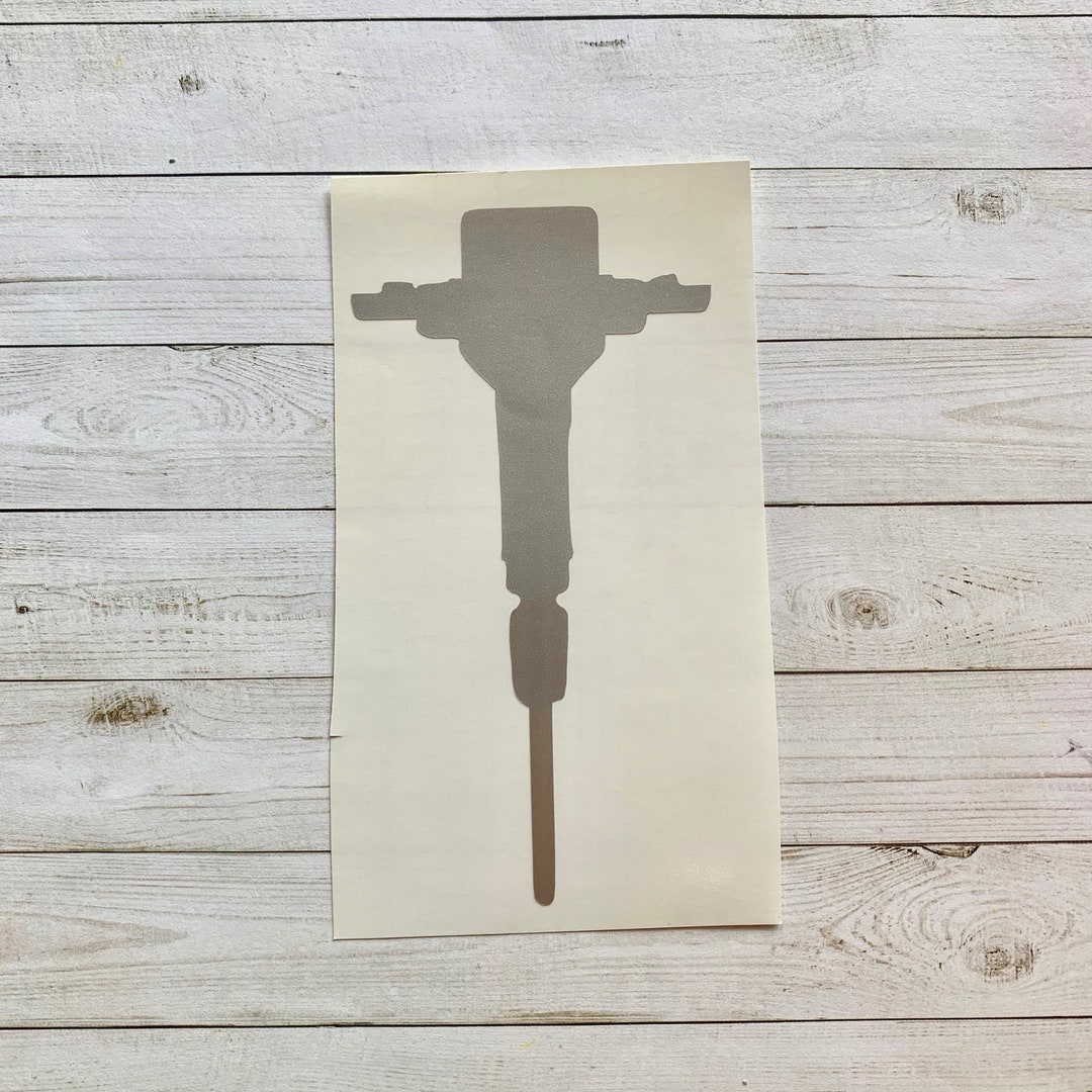 Jackhammer Decal | Jackhammer Vinyl Decal | Jackhammer Sticker | Hammer ...