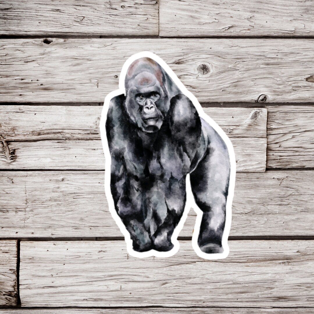 Gorilla Sticker, Ape Sticker, Monkey Sticker, Animal Sticker ...