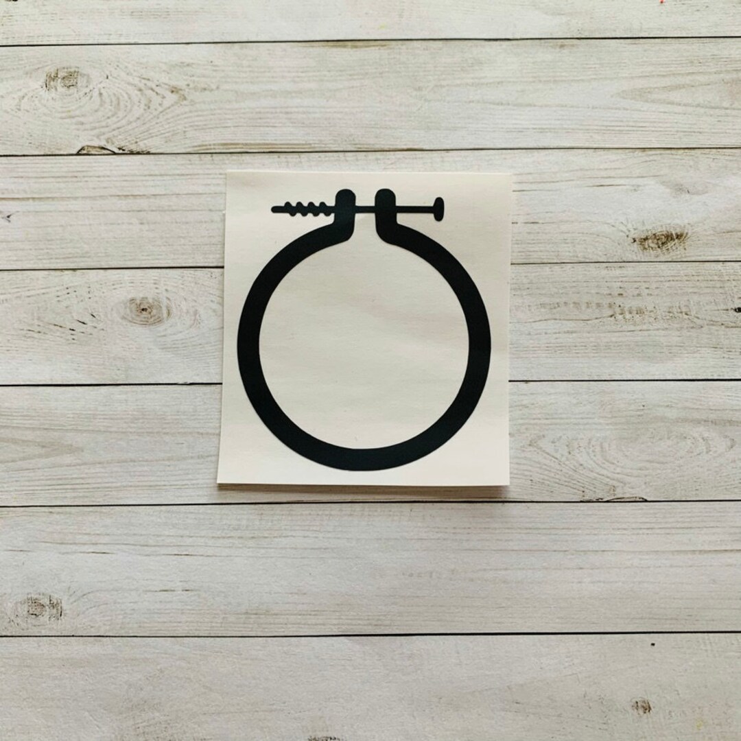 Embroidery Hoop Decal | Embroidery Hoop Sticker | Hoop Decal ...