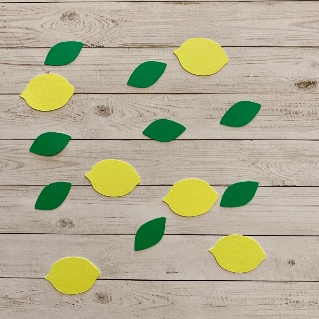 Lemon Confetti Set Lemon Confetti Lemon Cut Out Lemonade Confetti Fruit ...