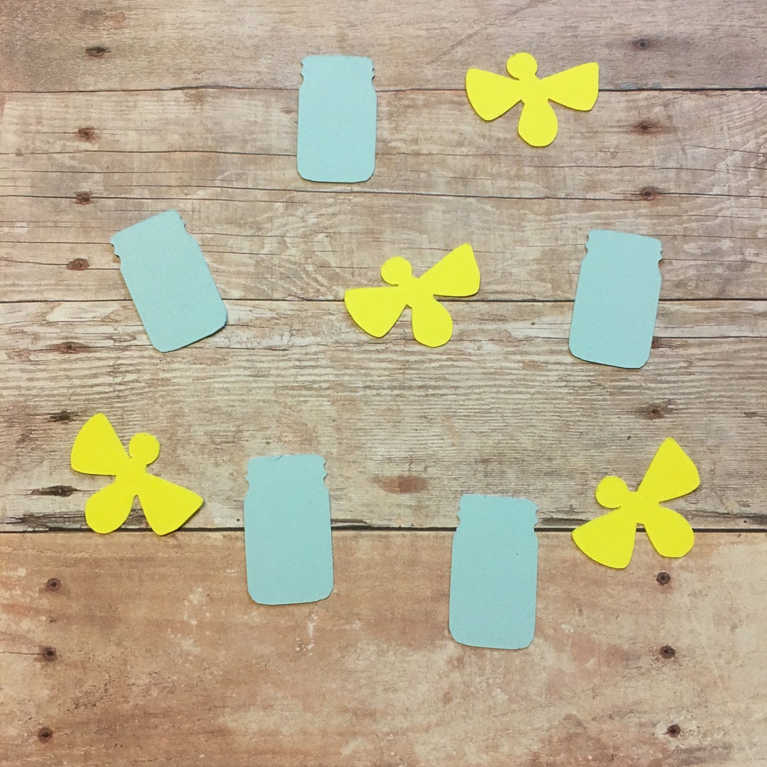 Fire Fly & Mason Jar Confetti Set Fire Fly Confetti Lighting Bug ...