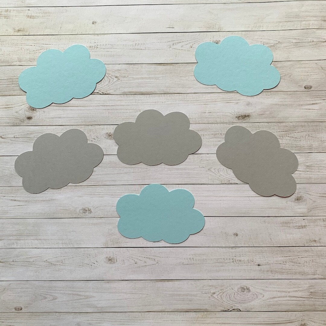 Cloud Confetti Set Cloud Confetti Cloud Cut Out Cloud Decoration Spring Confetti Weather ...