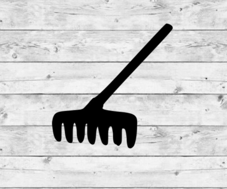 Rake Decal Rake Vinyl Decal Rake Sticker Tool Decal - Etsy