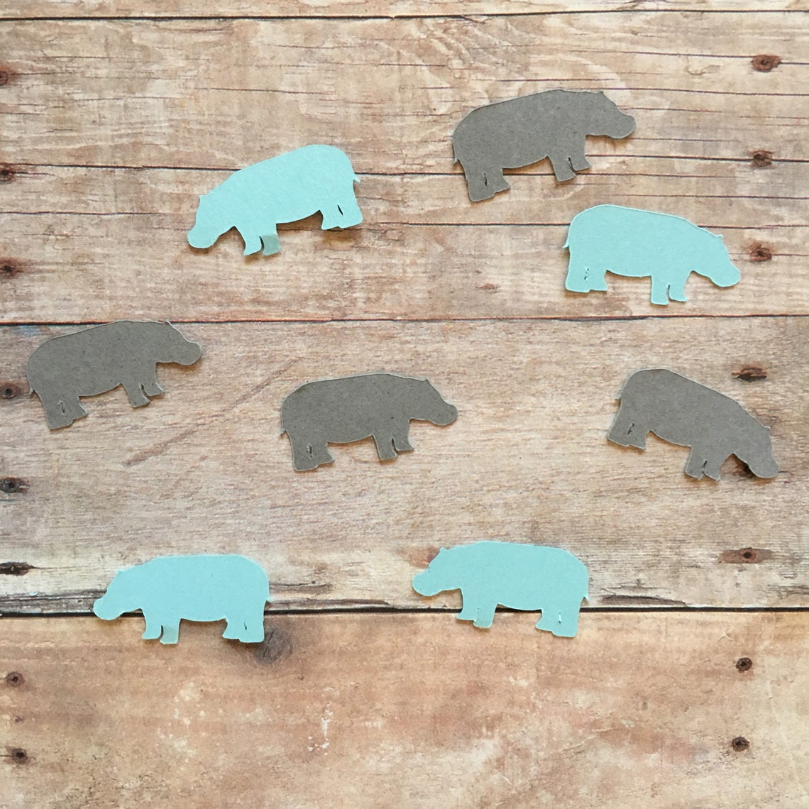 Hippo Confetti Hippo Cut Outs Hippo Decorations - Etsy