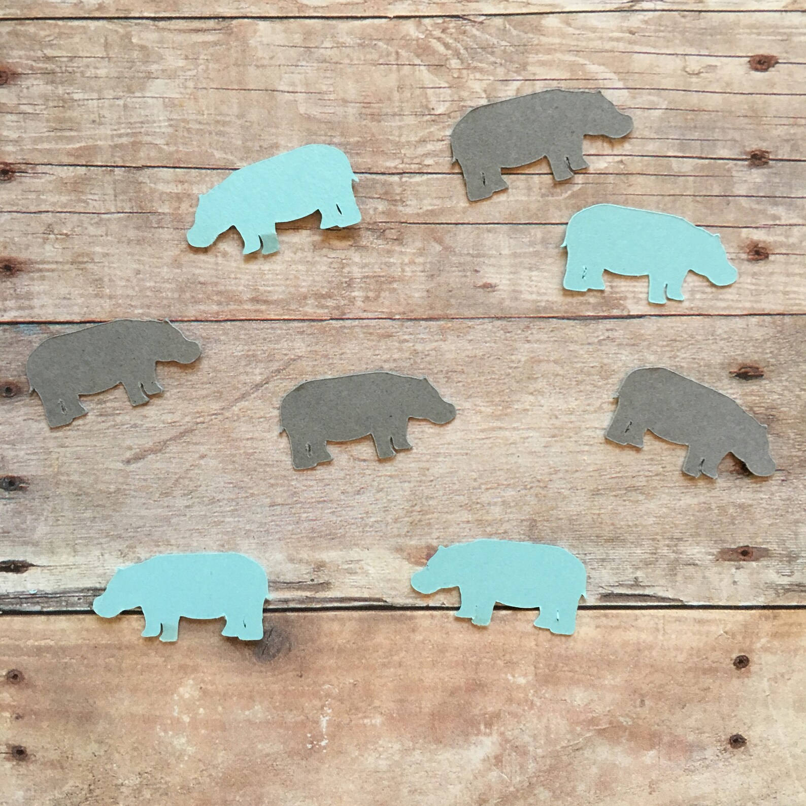 Hippo Confetti Hippo Cut Outs Hippo Decorations - Etsy