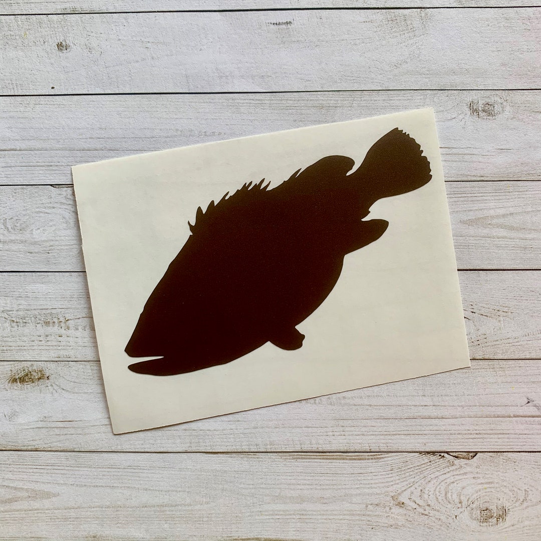 Grouper Decal | Grouper Sticker | Grouper Vinyl Decal | Fish Sticker ...