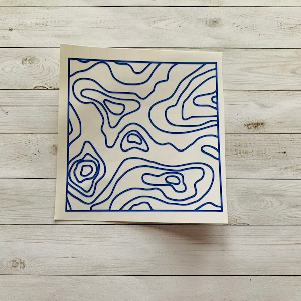 Topographic Decal - Etsy