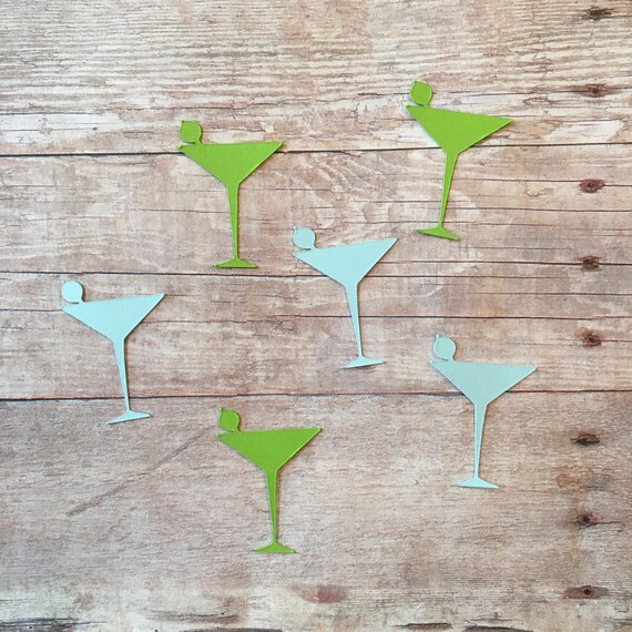 Martini Confetti Martini Cut Out Martini Decoration - Etsy