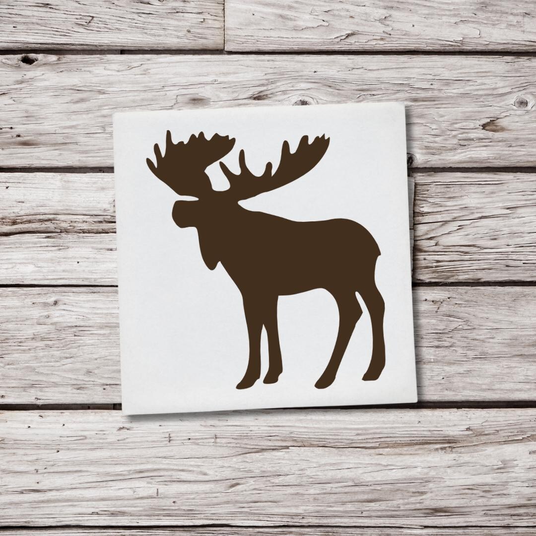 Moose Decal, Moose Sticker, Moose Vinyl Decal, Animal Decal, Wildlife ...