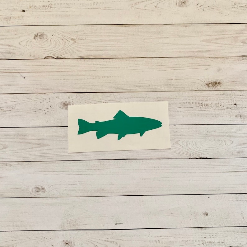 Trout Decal Trout Vinyl Decal Trout Sticker Fishing - Etsy