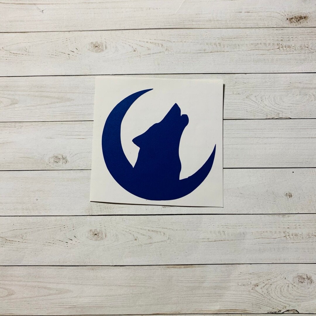Wolf in Moon Decal | Wolf Decal | Wolf Sticker | Howling Wolf Decal ...