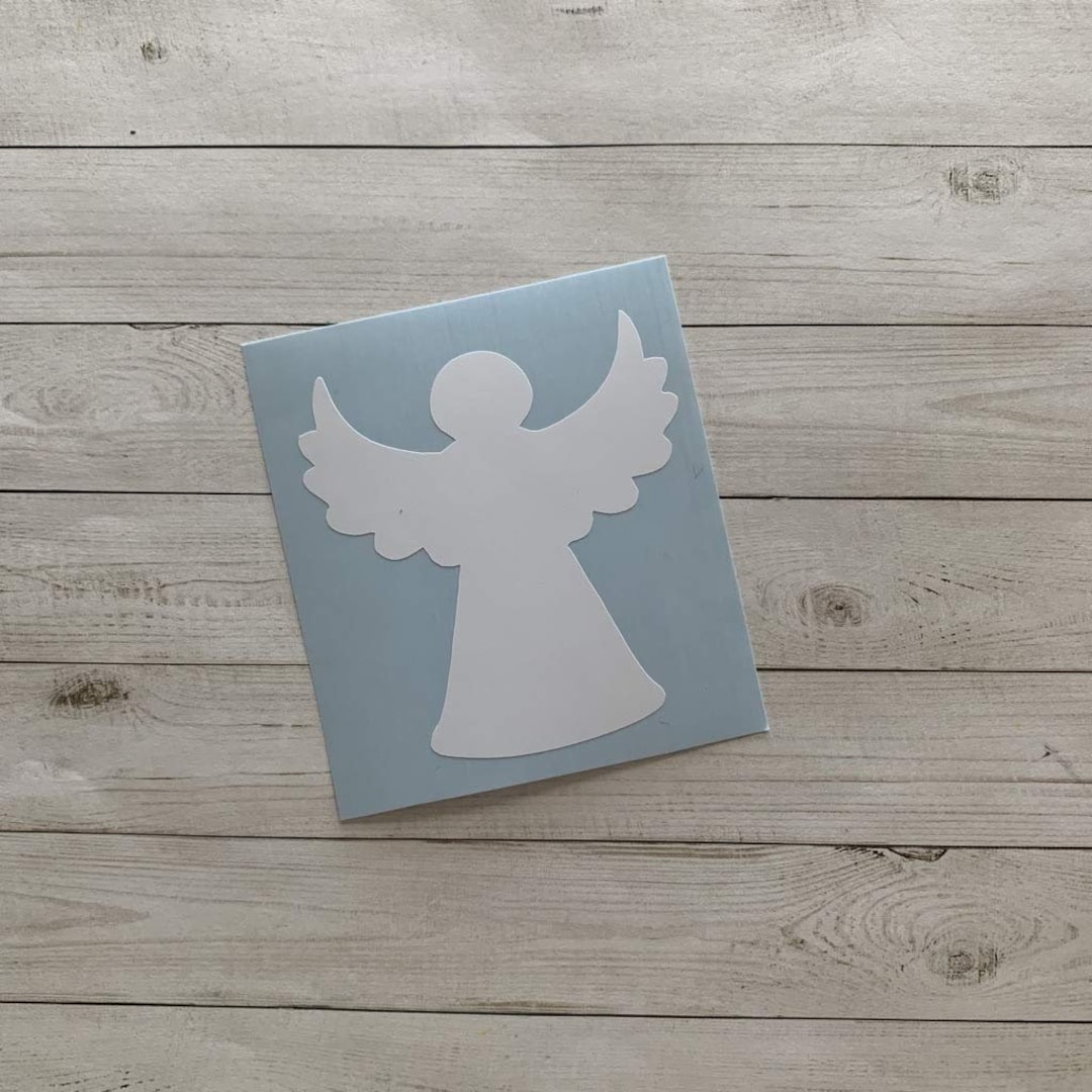 Angel Decal, Angel Vinyl Decal, Angel Sticker, Holiday Decal, Christmas ...