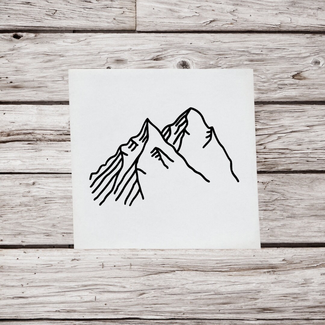 Mountain Peak Decal | Mountain Decal | Mountain Sticker | Hiking Decal ...