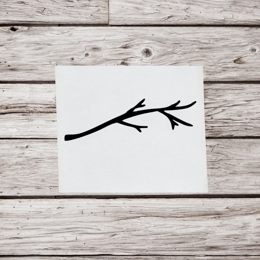 Branch Sticker, Vinyl Tree Branch Decal, Bare Branch Silhouette, Nature ...