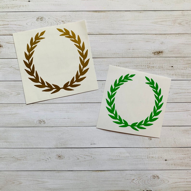 Laurel Wreath Decal Laurel Wreath Sticker Wreath Sticker - Etsy