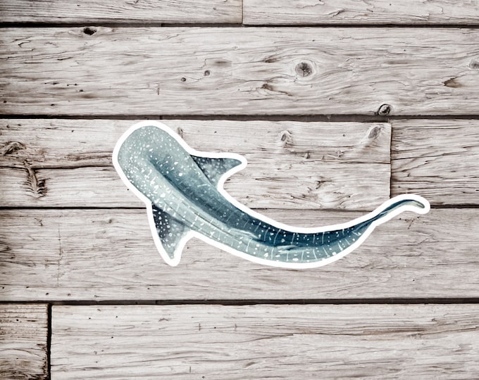 Whale Shark Vinyl Sticker, Waterproof Ocean Animal Sea Creature Decal ...