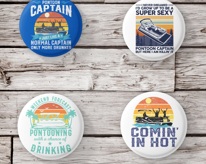 Pontoon Captain Pin, Pontoon Pin, Lake Pin, up North Pin, Boat Pin ...