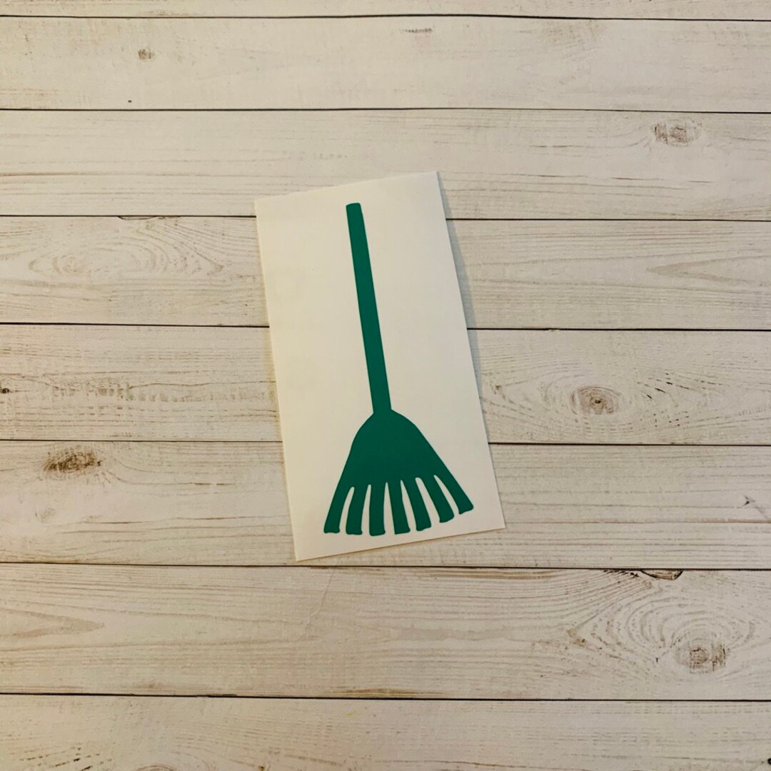 Rake Decal | Rake Vinyl Decal | Rake Sticker | Tool Decal | Garden ...