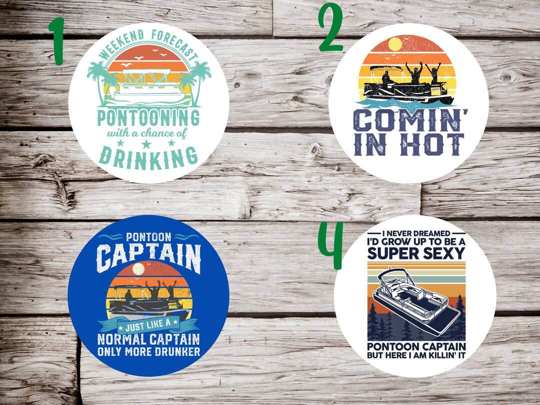 Pontoon Captain or Magnet Pontoon Magnet up North Pin Boat Magnet Lake ...