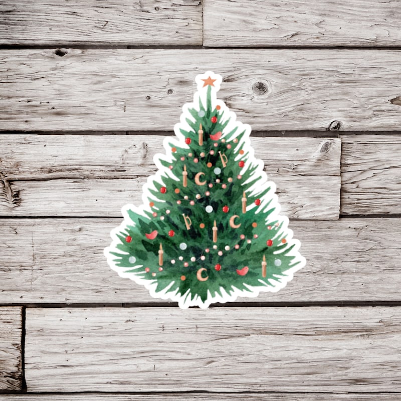 Christmas Tree Stickers - Etsy