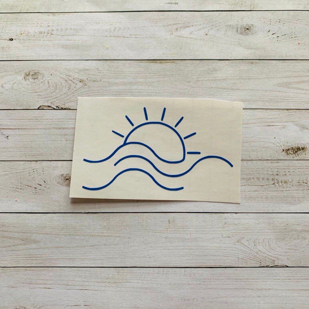 Sun Decal | Sun Sticker | Sunrise Decal | Sunset Decal | Wave Decal ...