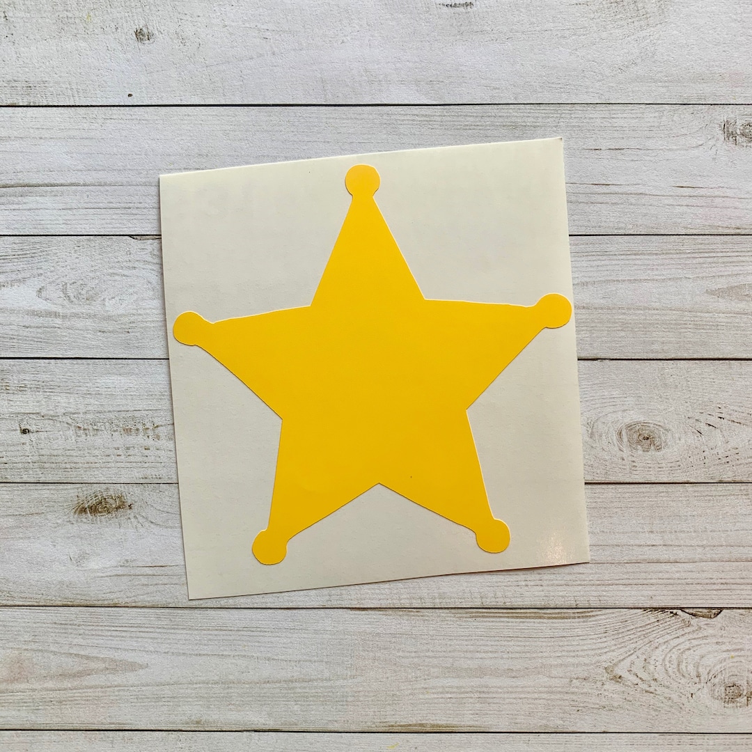 Sheriff Star Decal | Sheriff Star Sticker | Star Decal | Star Sticker ...