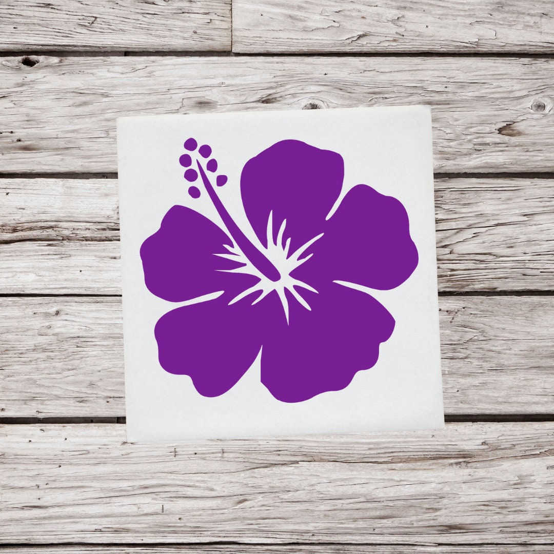 Hibiscus Decal, Hibiscus Vinyl Decal, Hibiscus Sticker, Flower Decal ...