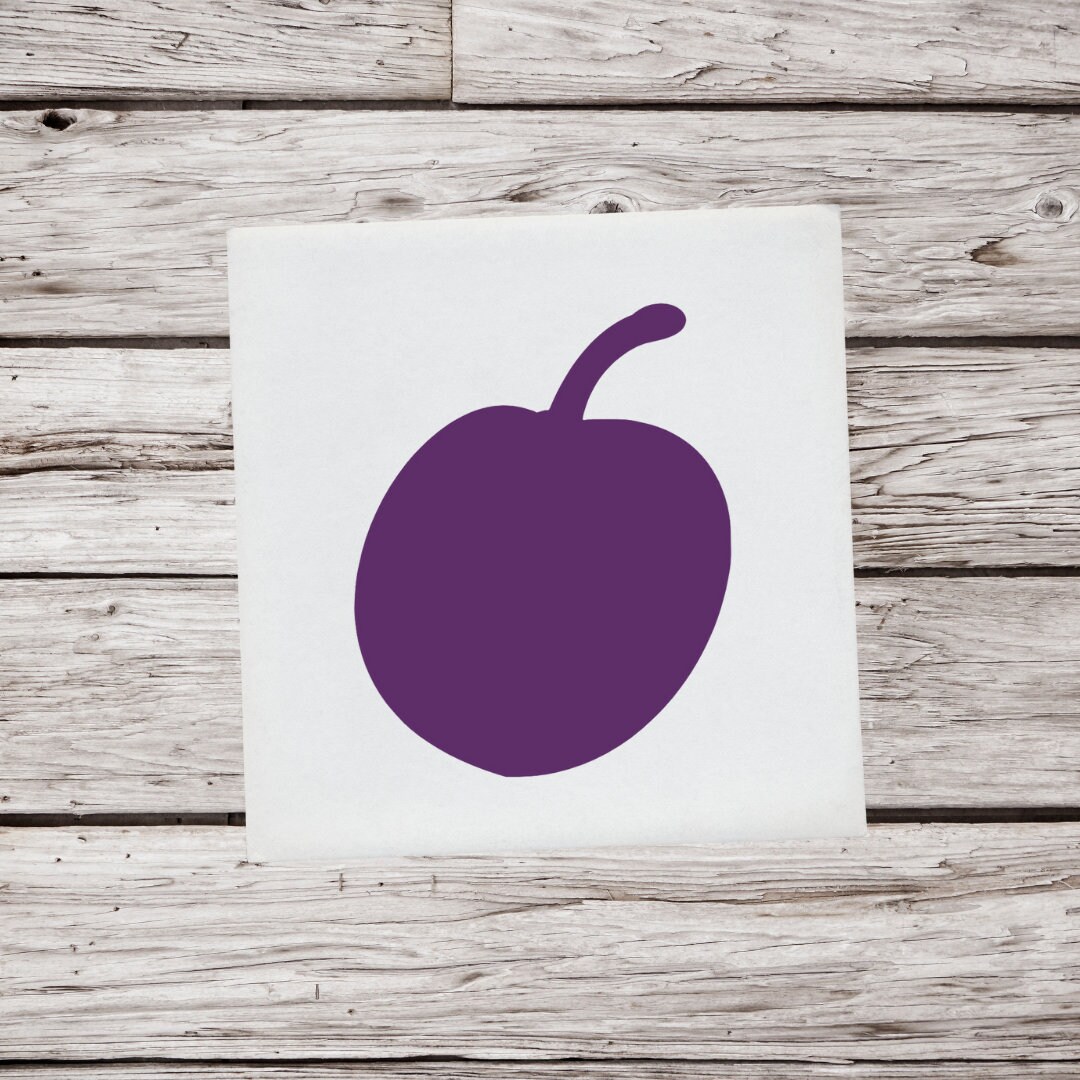 Plum Decal, Plum Vinyl Decal, Plum Sticker, Fruit Decal, Fruit Sticker ...