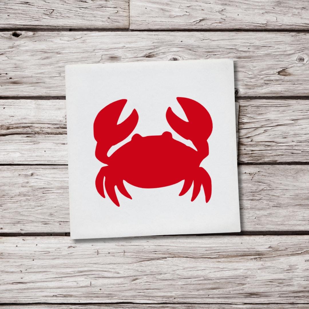 Crab Decal, Crab Vinyl Decal, Crab Sticker, Ocean Sticker, Ocean Decal ...