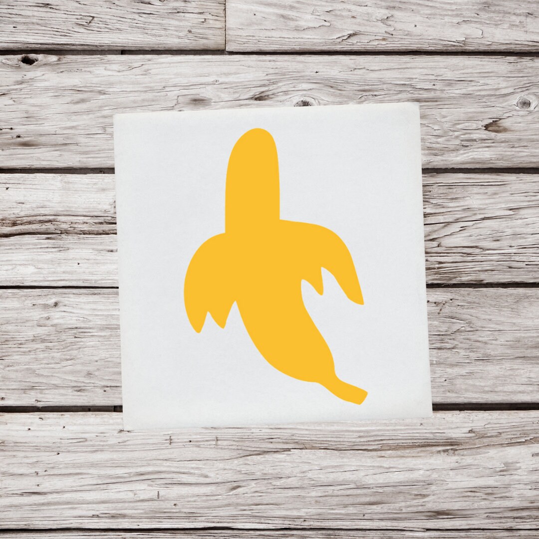 Banana Decal, Banana Vinyl Decal, Banana Sticker, Fruit Decal, Plant ...