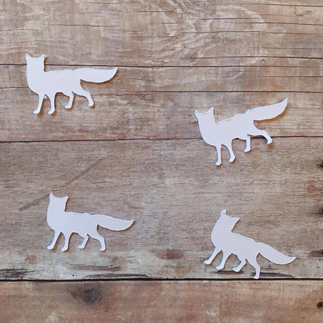 Arctic Fox Confetti, White Fox Confetti, Fox Cut Outs, Polar Fox ...