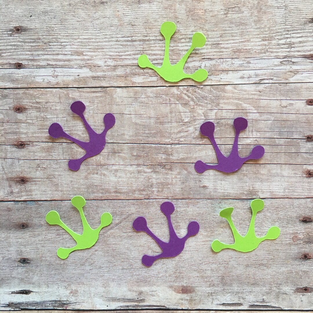 Tree Frog Tracks Confetti | Animal Tracks | Frog Confetti | Frog Cut ...