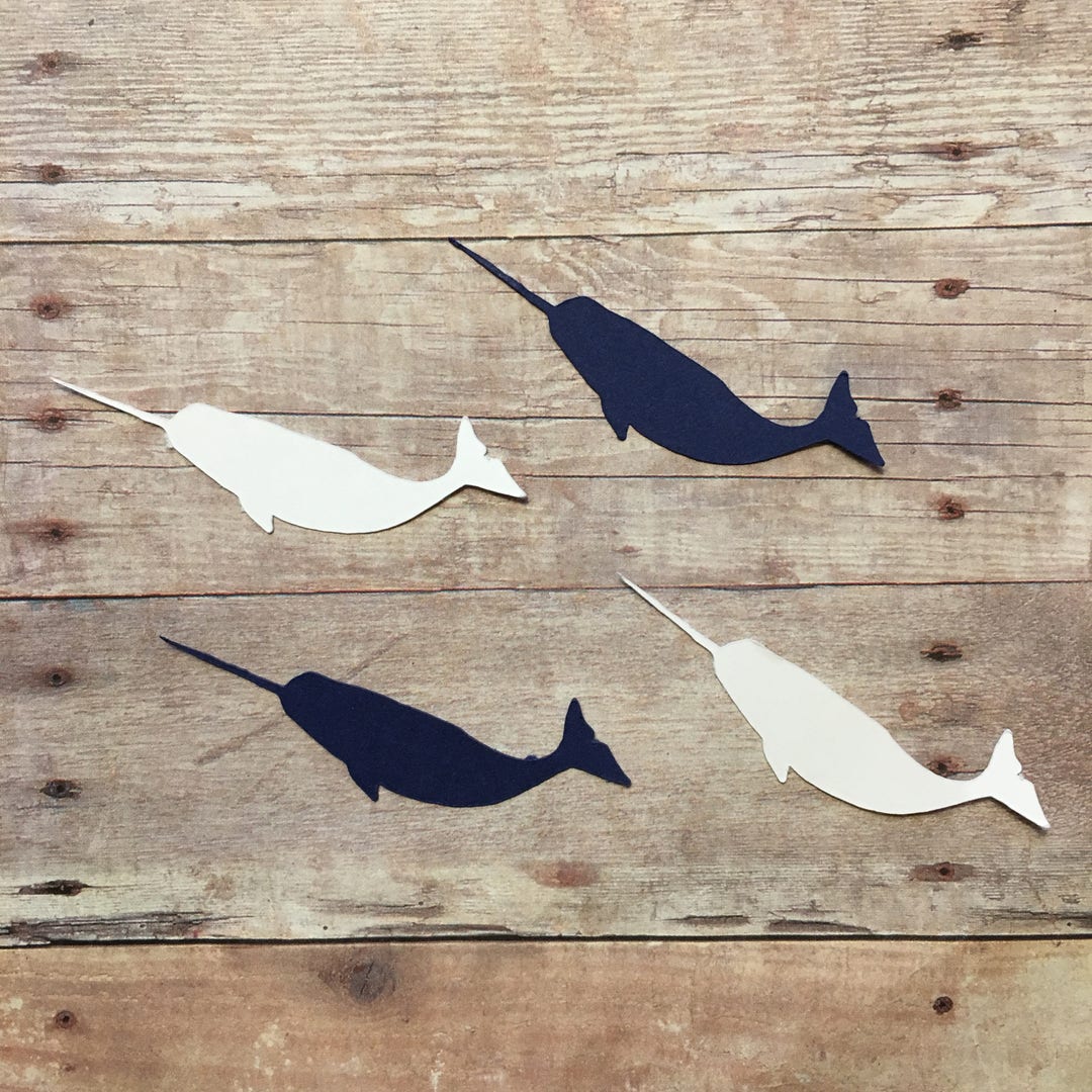 Narwhal Confetti | Narwhal Cut Out | Narwhal Decoration | Whale ...