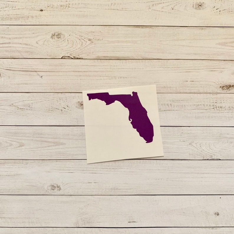 Florida State Decal Florida Vinyl Decal Florida Sticker | Etsy