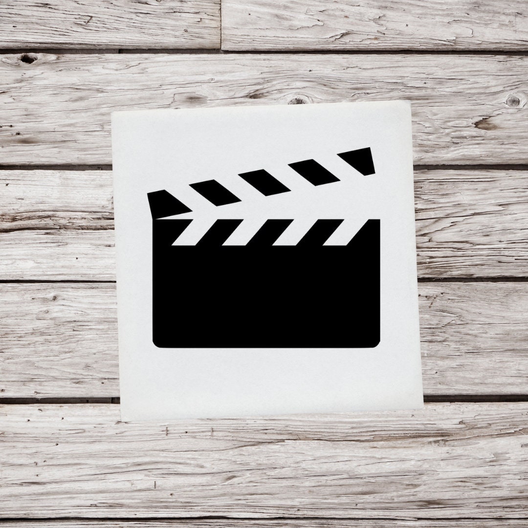 Clapper Board Decal | Slate Decal | Clapper Board Vinyl Decal | Clapper ...