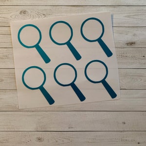 Magnifying Glass Decal | Magnifying Glass Sticker | Magnifying Glass ...