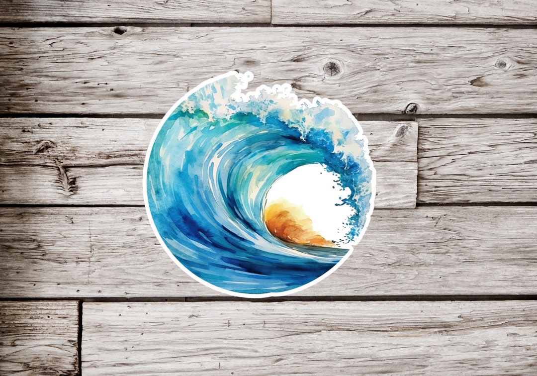 Wave Sticker, Ocean Wave Sticker, Ocean Sticker, Surf Sticker ...