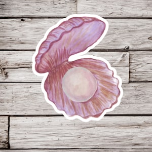 Pearl Sticker or Magnet, Pearl Sticker, Oyster Sticker, Pearl Magnet ...