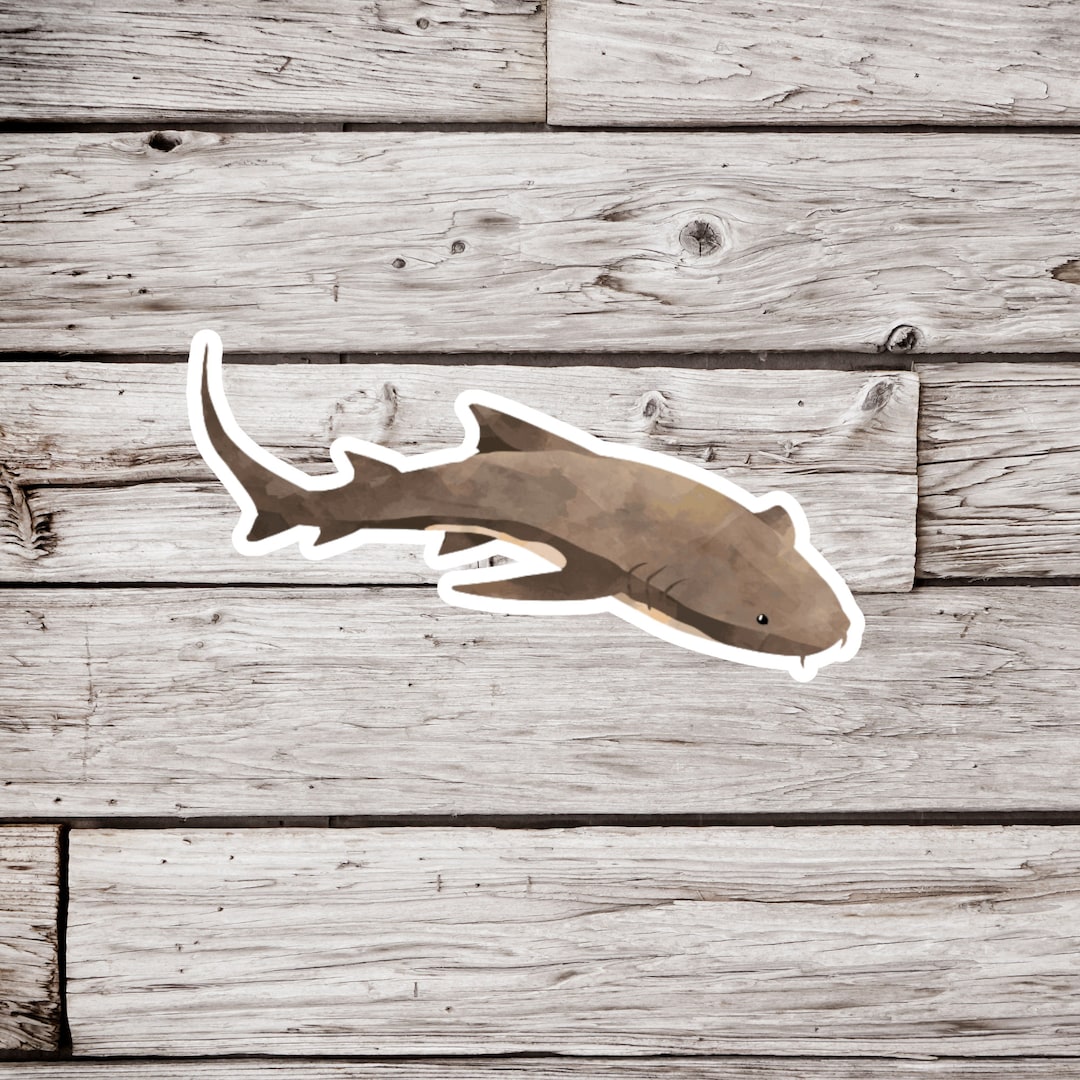 Nurse Shark Sticker, Shark Sticker, Waterproof Sticker, Ocean Sticker ...