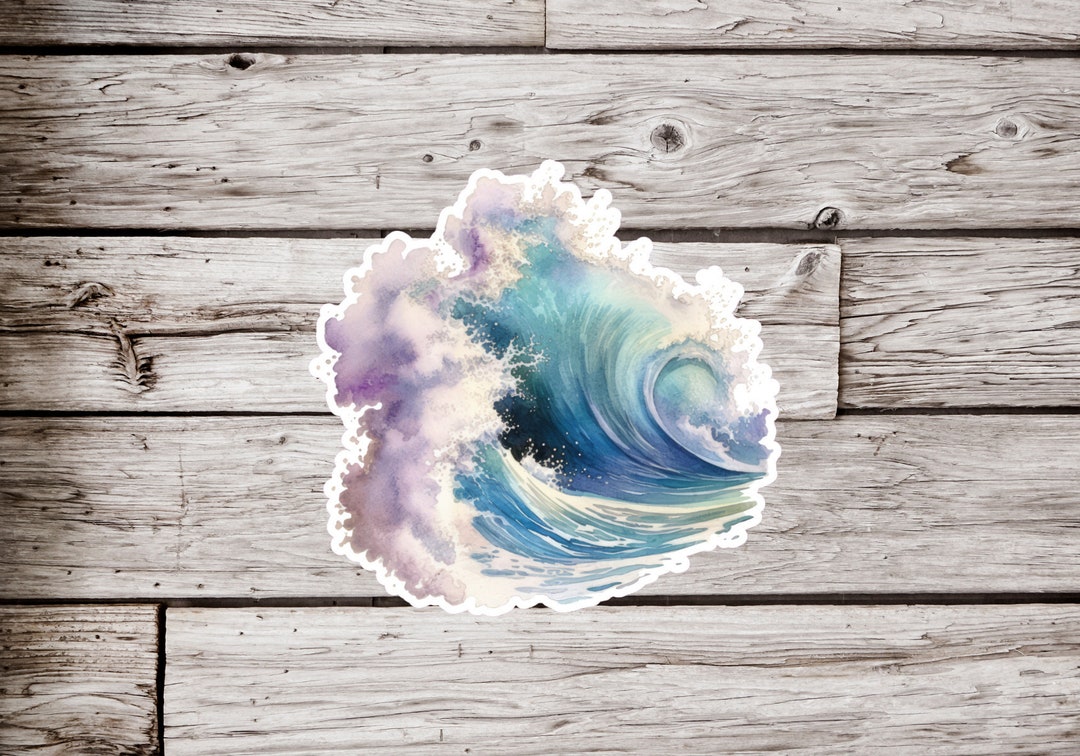 Wave Sticker, Ocean Wave Sticker, Ocean Sticker, Surf Sticker ...