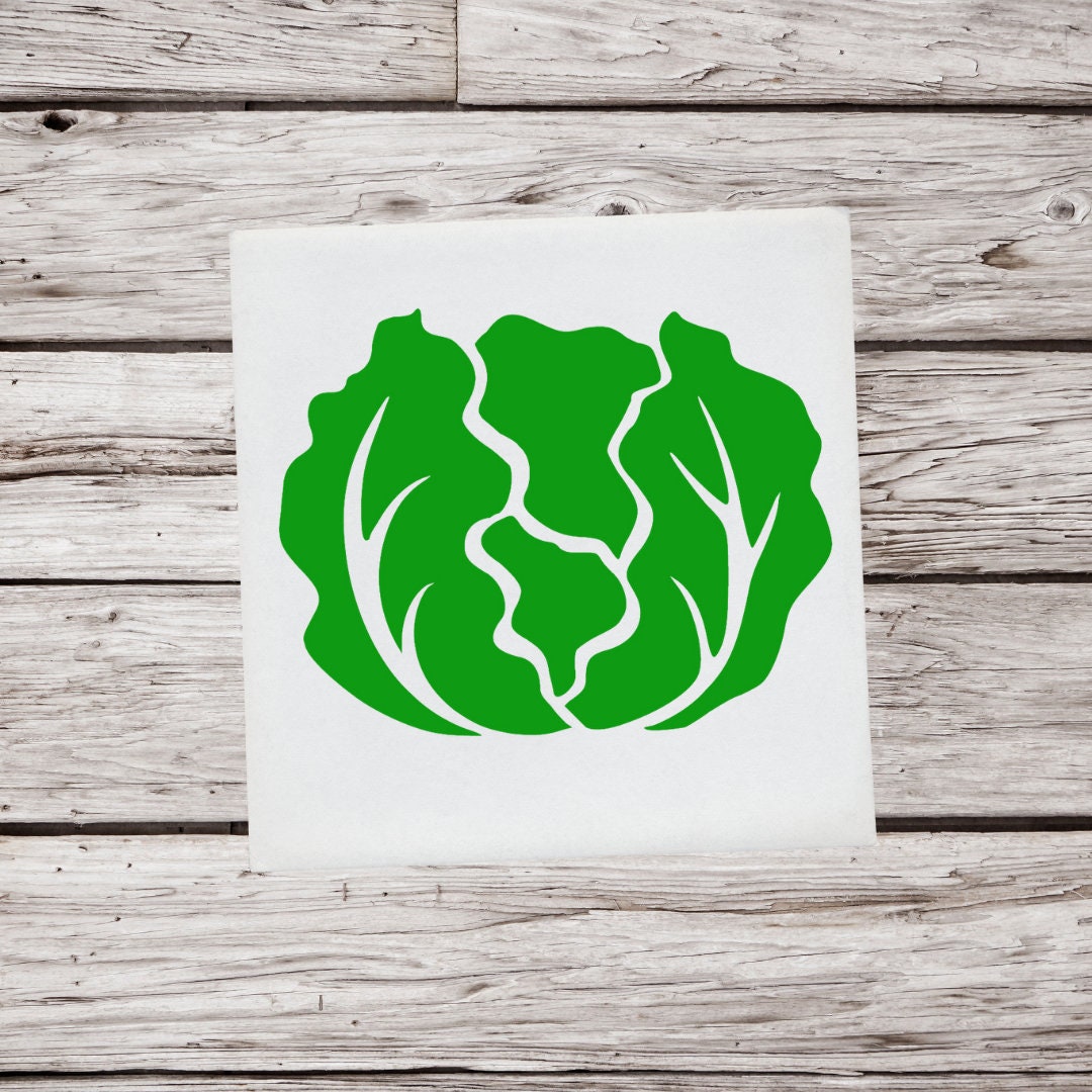 Lettuce Decal, Lettuce Sticker, Lettuce Vinyl Decal, Vegetable Decal ...