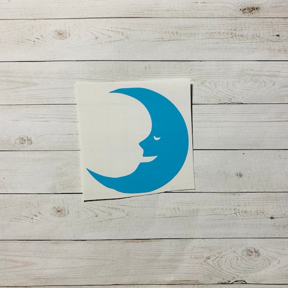 Man in the Moon Decal Moon Decal Moon Sticker Goodnight | Etsy