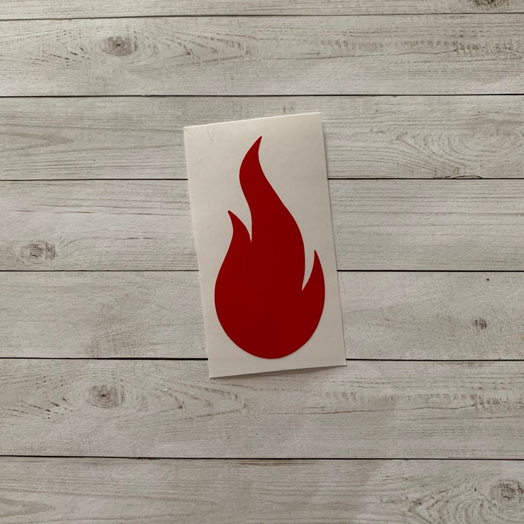 Fire Decal Fire Vinyl Decal Fire Sticker Flame Decal | Etsy