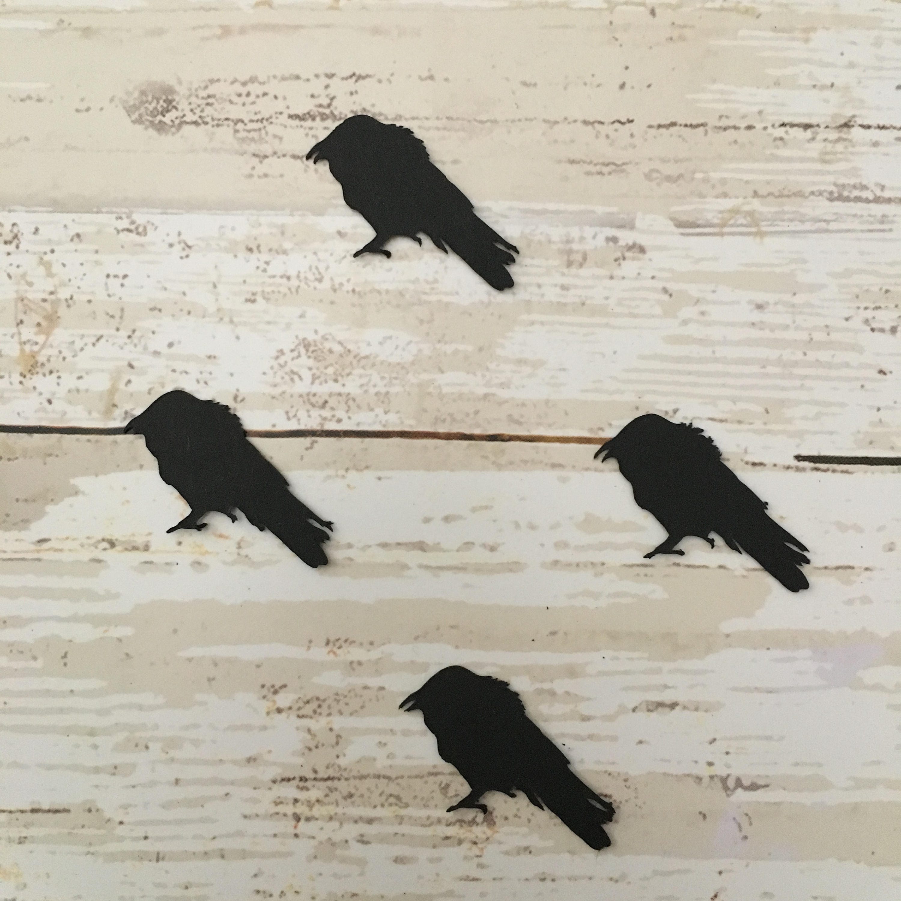 Outline Black Crow Cut Outs