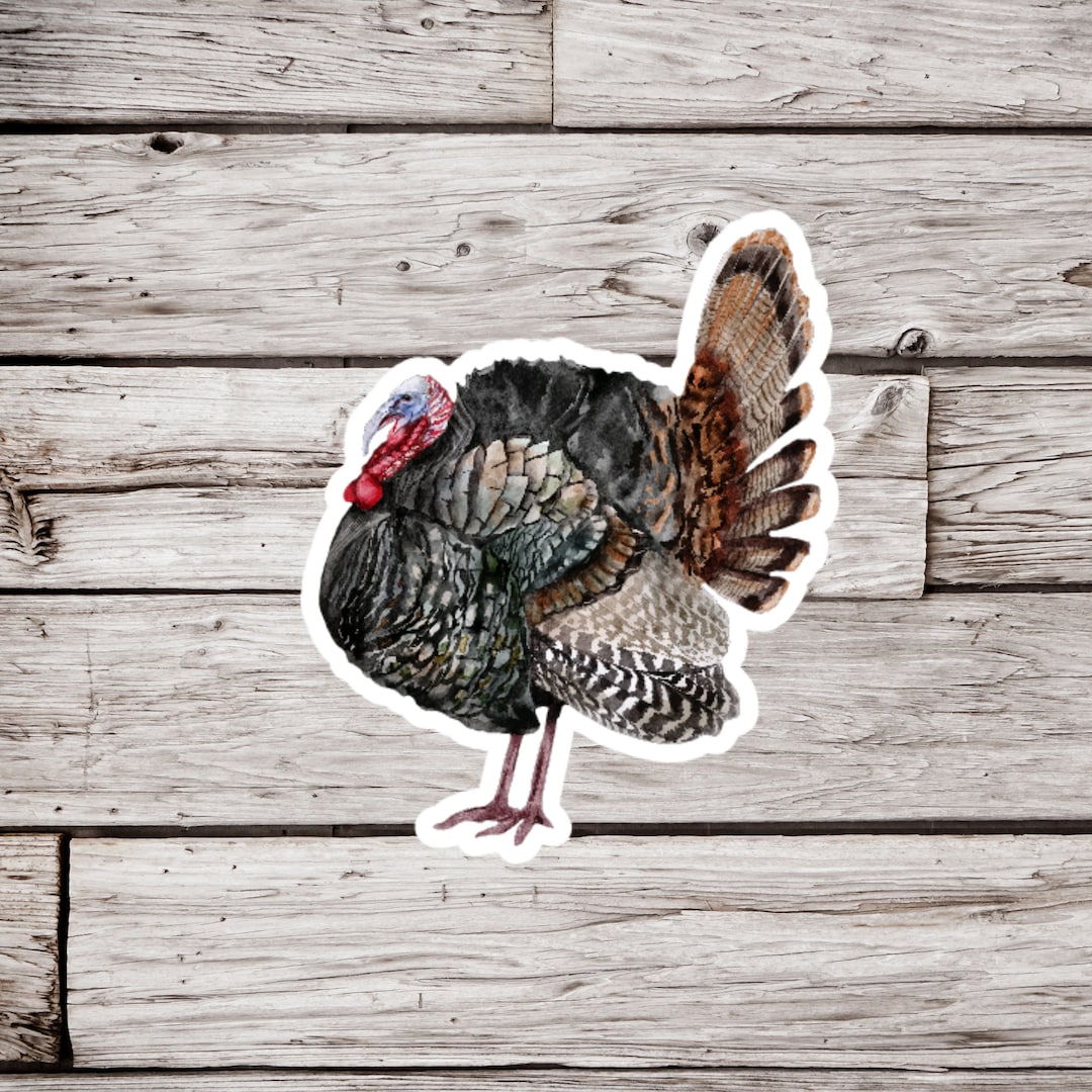 Turkey Sticker or Magnet, Turkey Magnet, Wild Turkey Sticker ...