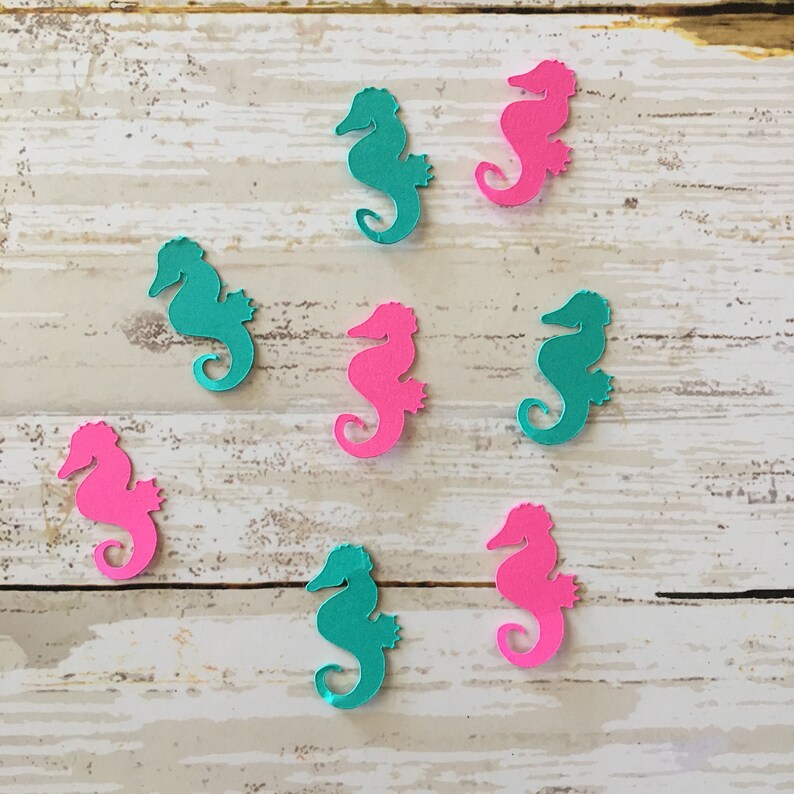Seahorse Confetti Seahorse Cut Out Seahorse Decoration - Etsy