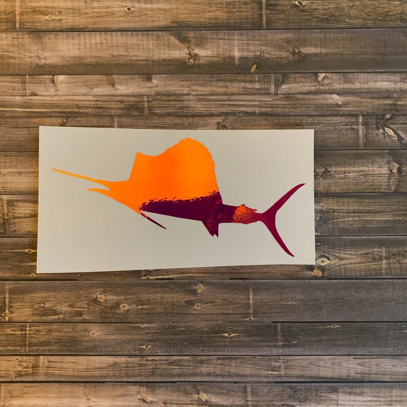 Sailfish Decal Sailfish Vinyl Decal Sailfish Sticker - Etsy