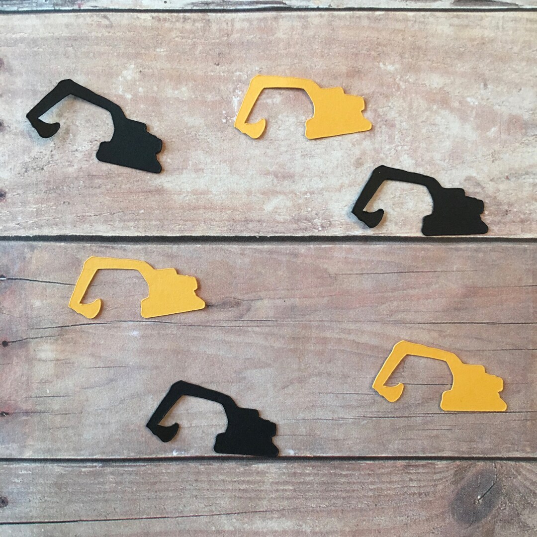 Excavator Confetti | Excavator Cut Out | Excavator Decoration | Truck ...