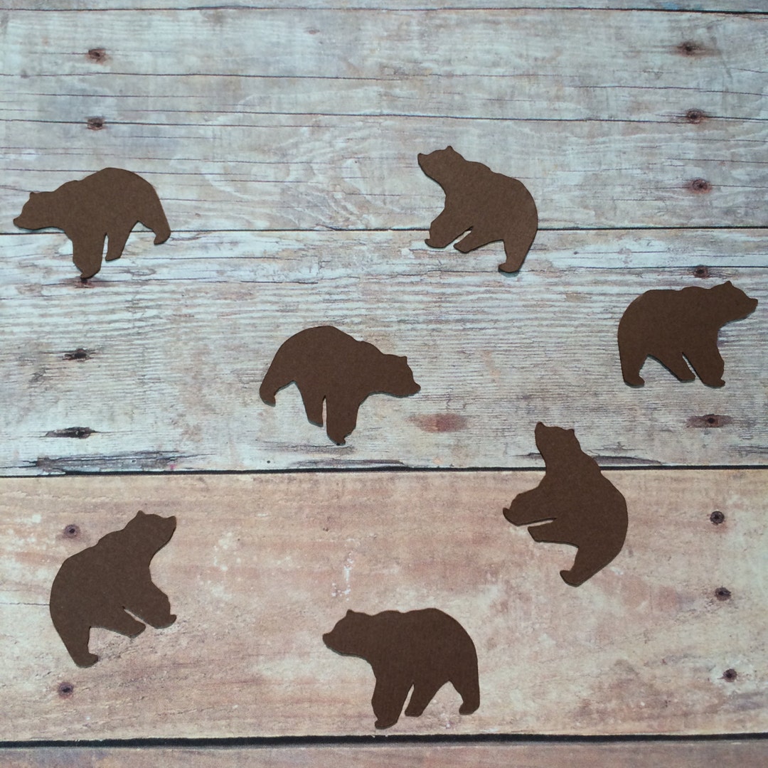 Bear Confetti Bear Cut Outs Bear Decorations Woodland Theme Animal ...