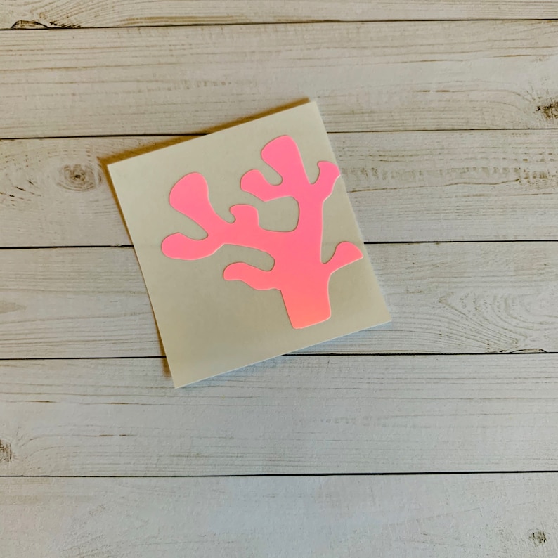 Coral Decal Coral Vinyl Decal Coral Sticker Ocean - Etsy